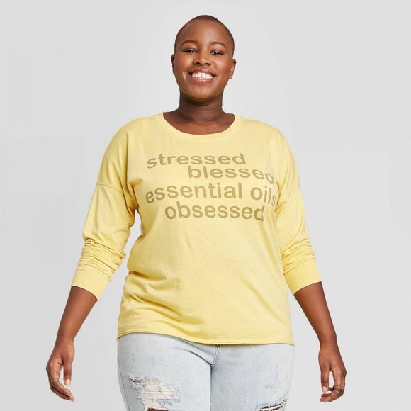 Doe. | Tops | Nwt Doe Plus Size Essential Oil Obsessed Long Sleeve ...